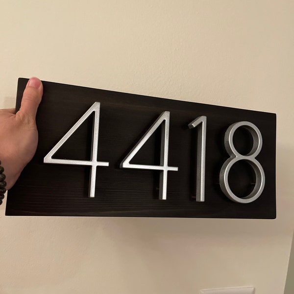 House Number Sign, Black Address Sign, Modern Address Plaque, House ...