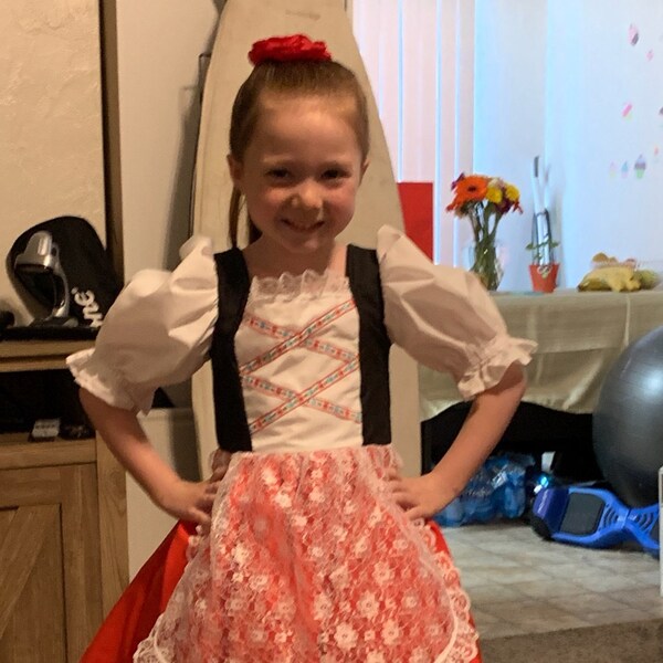 Girls Italian Traditional Folk Dress, Italy, International, Tarantella ...