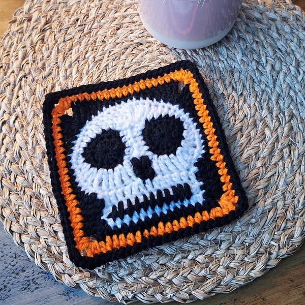 Bone Face Granny Square - Etsy