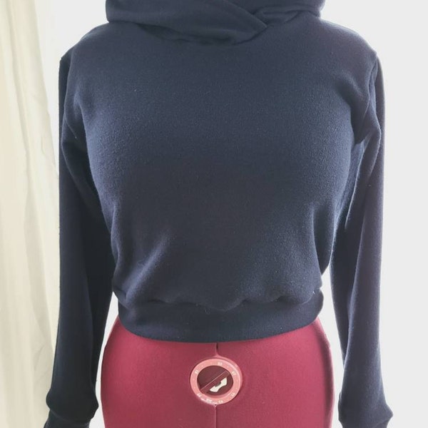 PDF Sewing Pattern Cropped Hoodie Ebook Tutorial for Women Sizes 34-56 ...