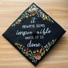 Embroidered Boho Graduation Cap Topper Grad Cap Decoration - Etsy