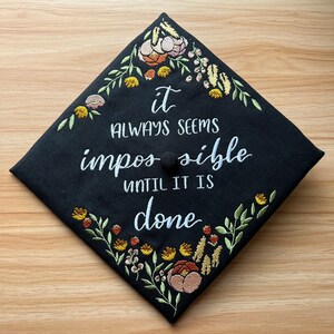 Embroidered Graduation Cap Topper Lemon Graduation Cap - Etsy