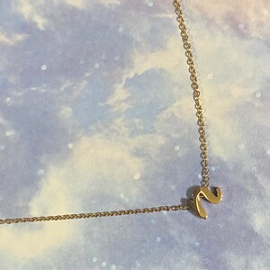 Tiny Initial Necklace Personalized Gift Lower Case Script / - Etsy