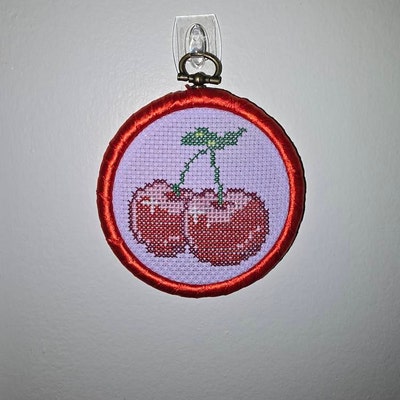 Cherry Pixel Art Mini Cross Stitch Pattern PDF ONLY Embroidery Pattern ...