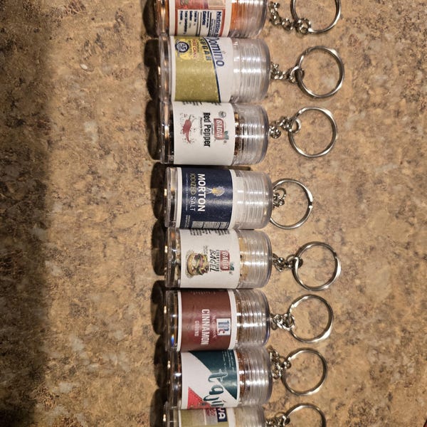 Food Seasoning Keychain | Adobo | Tajin | Lawry's | Sazon | Old Bay ...