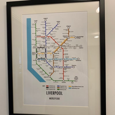 Liverpool Merseyside Underground Style Transport Street Map - Etsy UK