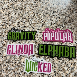Elphaba Vinyl Sticker - Waterproof, Defying Gravity, Wicked Inspired ...