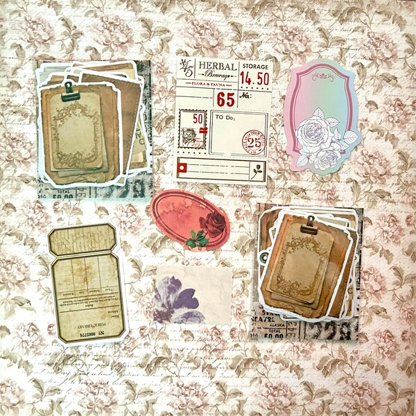 Vintage Items European Antique Sticker 14pcs, Vintage Typewriter ...