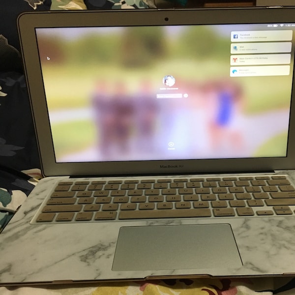 White Marble Inner Skin, Inside Skin for Macbook, Tech Accessory ...