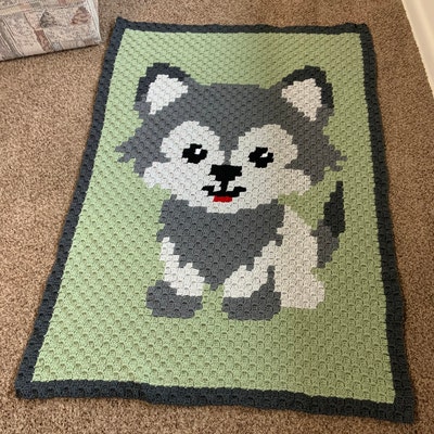 INSTANT DOWNLOAD Wolf Crochet Graph Crochet Pattern Woodland Baby ...