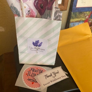 Kraft & White Lace Personalized Tear off Hang Tags D00085-03 | Etsy