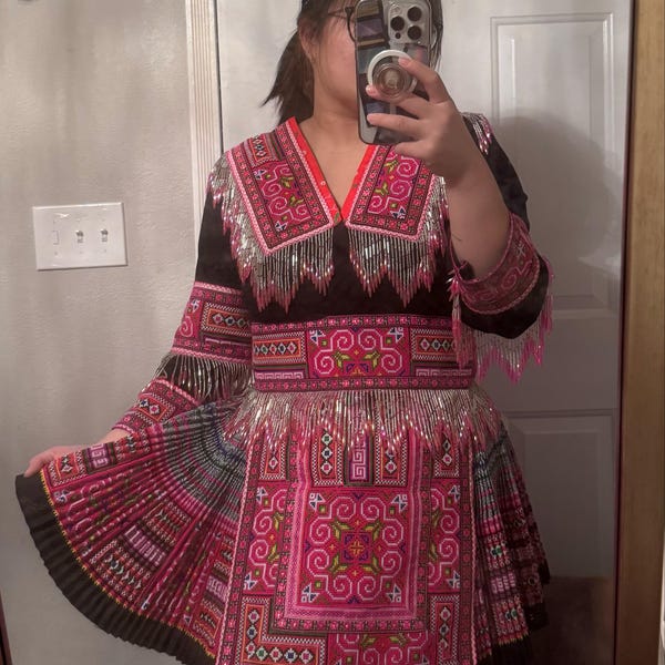 Hmong Embroidered Vest for Men | Handmade Outfit for Men | Hmong Ethnic ...