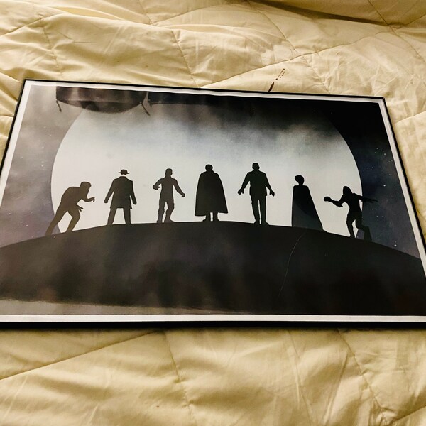 Universal Classic Monsters "they Come Out at Night" Poster Art Print ...