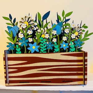 DIY 3D Layered MDF Flower Pot, Make Your Own Flower Pot, Flower Window ...
