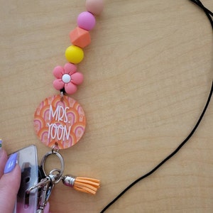 Groovy Sparkly Lanyard Personalized Lanyard for Badge 80's Lanyard ...