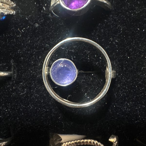 925 Sterling Solid Silver, Infinity Blank Channel Ring Setting, Good ...