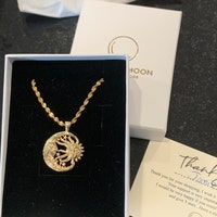 Sun and Moon Vintage Style Celestial Yin Yang Celestial Zodiac Mystic Charm Dainty 18k Gold ...