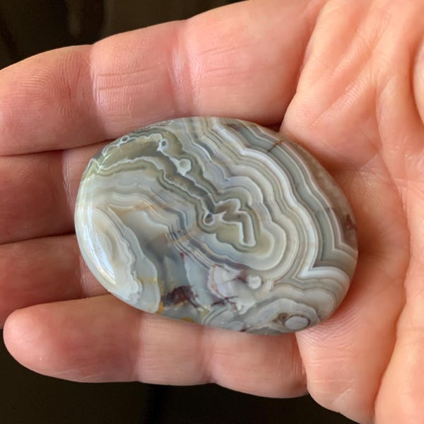 LAGUNA LACE AGATE Mini Palm, Pocket Worry Stones, Choice, Natural ...