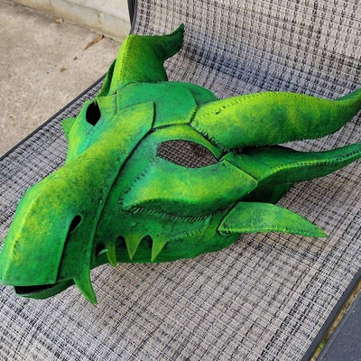 PDF Pattern Leather Dragon Mask - Etsy