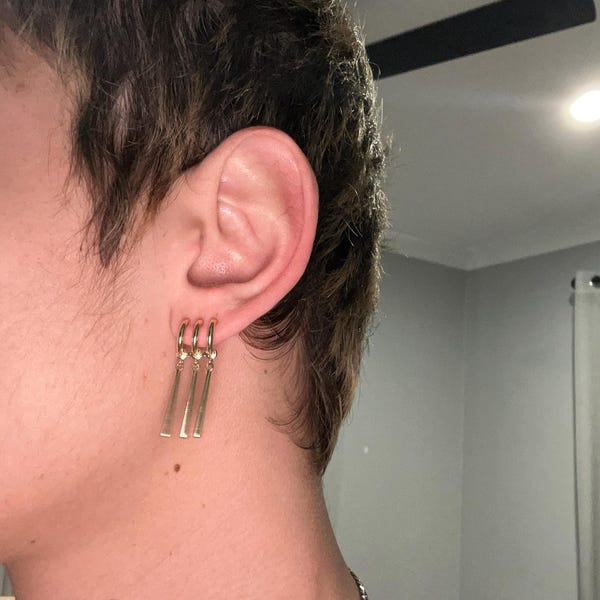 Zoro Earrings Just One Ear Piercing Silver Needle Hypoallergenic ...