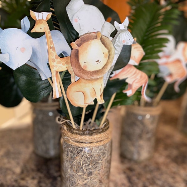 Watercolor Clipart Elephant Jungle Safari Baby Shower Nursery Art ...