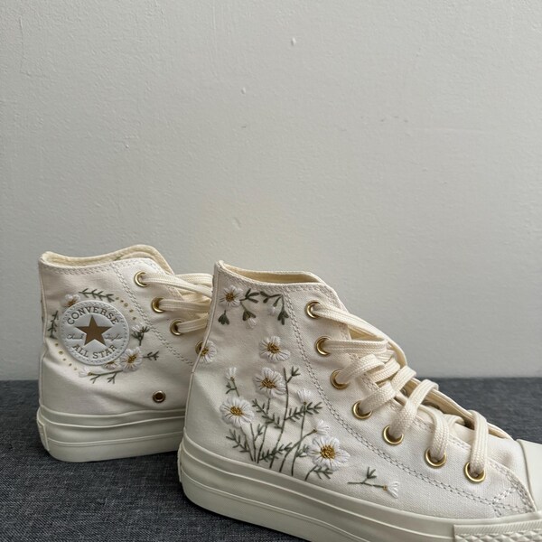 Unique Gifts/converse Embroidery/embroidered Design/gift for Her/for ...