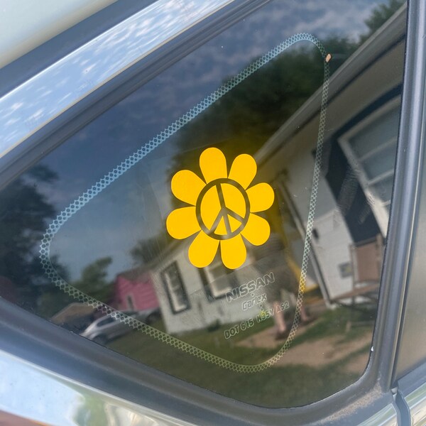 Peace Sign Decal - Peace Flower Decal,peace Symbol Decal,peace,hippie ...