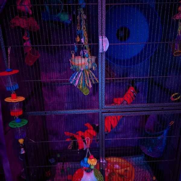 Snuggle Ball Pit; Large Fleece Reversible Hanging Pouch, Includes 4 ...