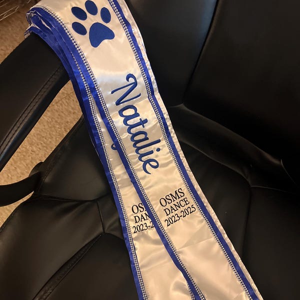 Custom Lace Sash Personalized Sash Customize Sash Embroidery Border ...