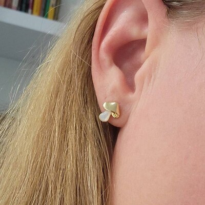 Four Leaf Clover Plugs Earrings, Flower Earrings Gold, Emerald Clover ...
