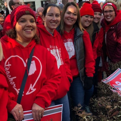 Indiana Teacher Educator Arrow Union Red for Ed Shirt Women - Etsy