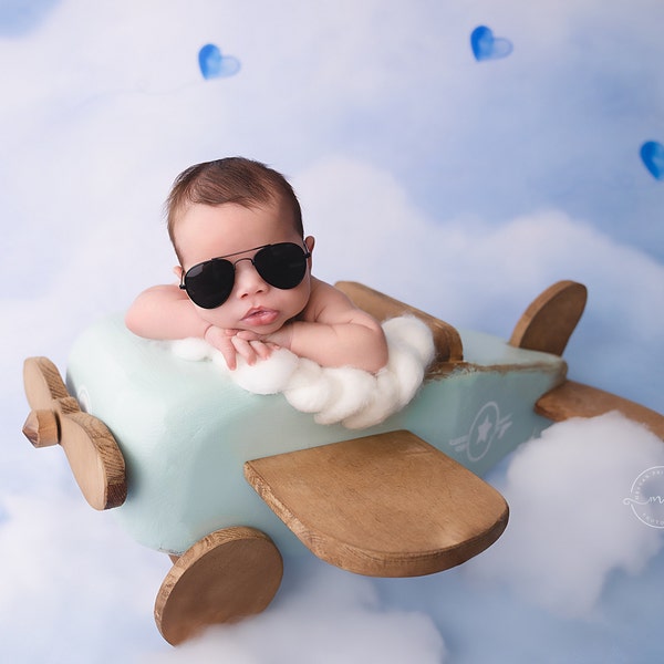Plane Prop, Newborn Props, Flugzeug, Wooden Vintage Airplane, Photo ...