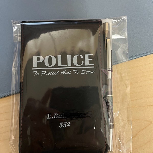 Personalized Leatherette Police Notepad, Custom Officer Gift - Etsy