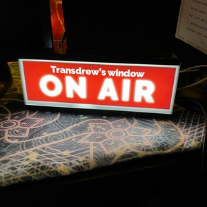 Personalised Light up on Air Sign Custom Illuminated Music Film ...