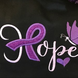 Hope Embroidery Design, Hope Applique, Pink Ribbon Applique, Cancer ...