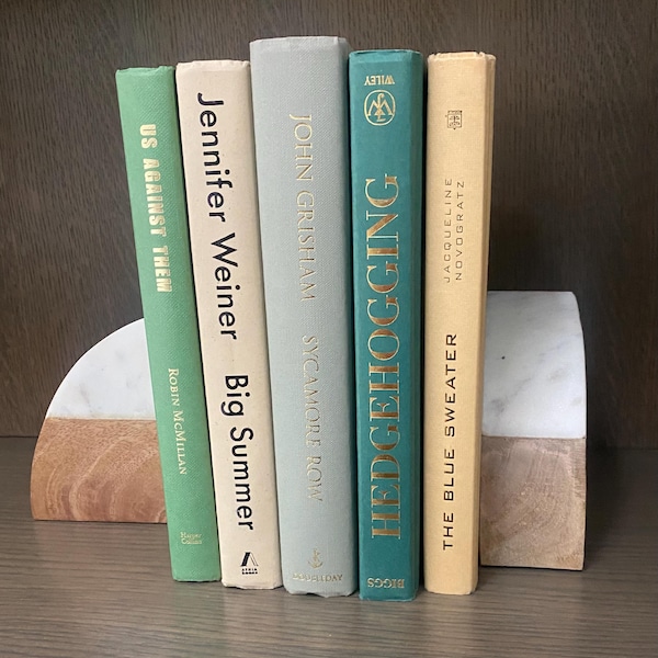 Earth Tone Decor Books, Neutral Decor Books, Cream and Sage Decorative ...