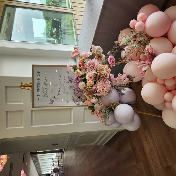 Butterflies Bridal Shower Welcome Sign, 36x48 Poster, Bachelorette ...