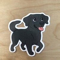Labrador Retriever Sticker || Chibi Puppy Dog, Vinyl, Hand Drawn ...