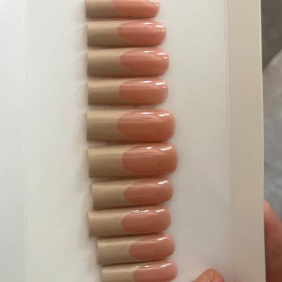 3D Pink Croc French Tip Press on Nailscross Charmspress on - Etsy