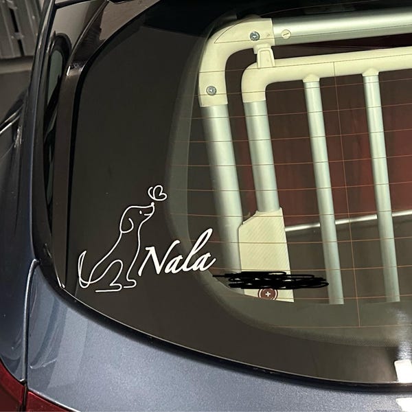 Personalized Dog Head Sticker With Name as Car Sticker | 99 Breeds ...