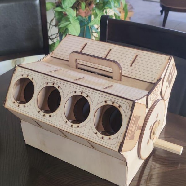Beer Engine Beer V8 Beer Carrier Beer Caddy Laser Cut File DXF, SVG ...