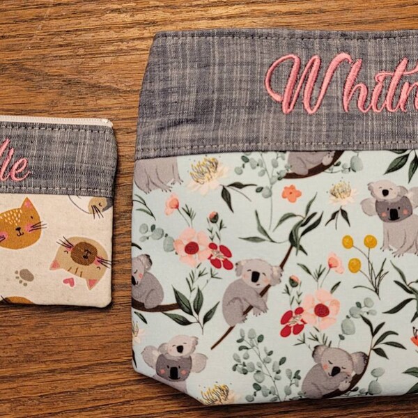 Personalized Girls Purse and Wallet Gift Set, Monogrammed Crossbody Bag ...