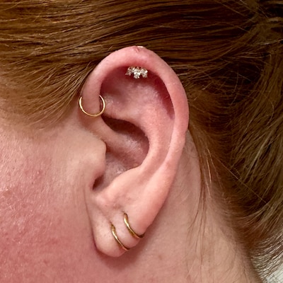 Hidden Helix Piercing 16g F136 Implant Grade Titanium Hammered Bar ...