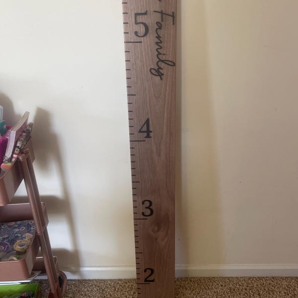 Growth Chart Ruler 3D, Wooden Measuring Stick for Kids, Giant Wall ...