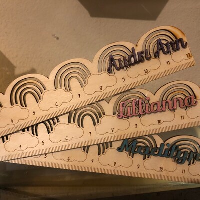 Rainbow Ruler SVG Digital File Laser Cut File Boho Rainbow DIY Craft ...