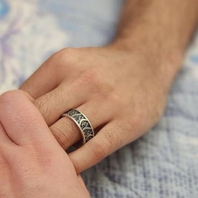 Barong God of Good Mens Ring in Silver, Balinese Mythology Gothic Ring ...