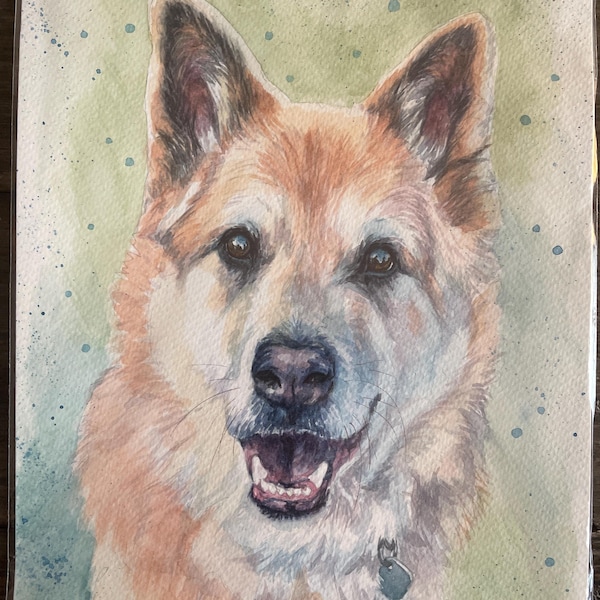 Custom Hand Painted Pet Portrait Custom Dog Portrait Custom Dog ...