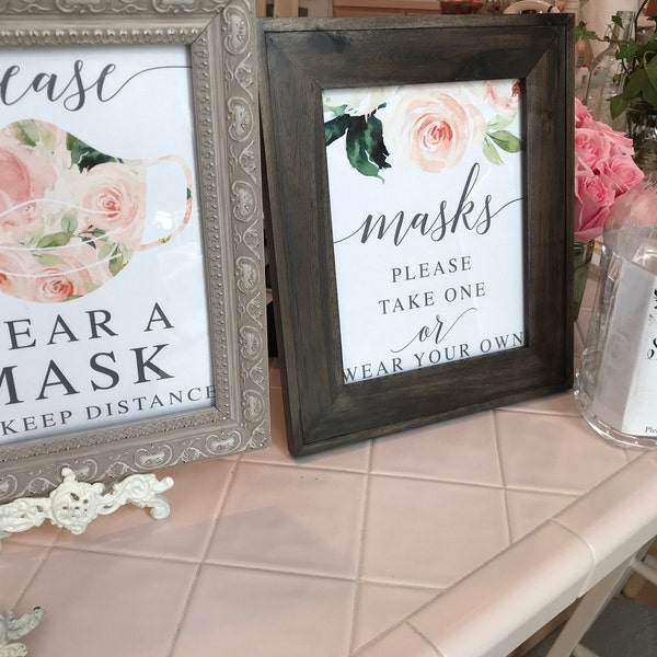 Please Take A Mask Sign Printable Wear A Mask Wedding Sign Please Take ...