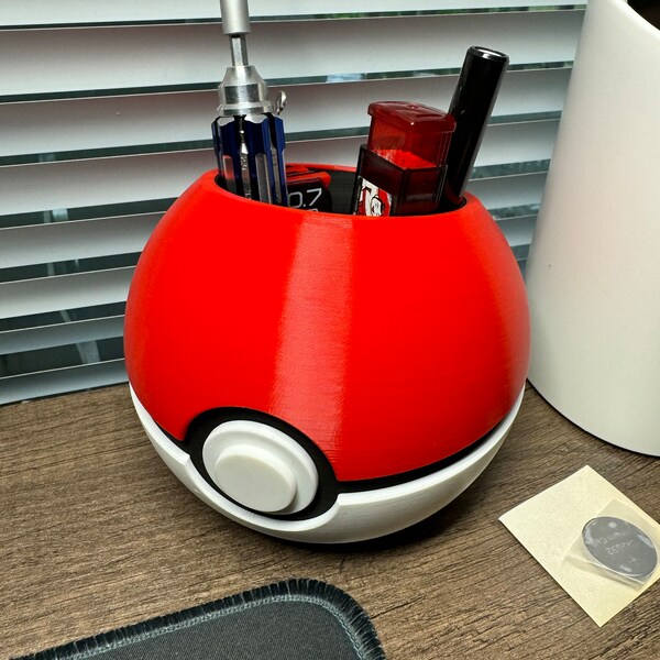 Pokeball Pen/pencil Holder Pokemon Inspired - Etsy