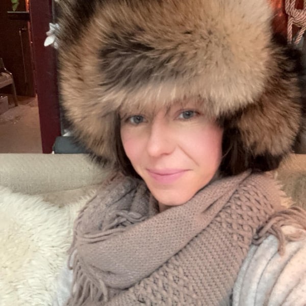 Oversized Raccoon Trapper Hat Women, Fluffy Aviator Hat, Fur Bomber Hat, Leather Trapper Hat ...